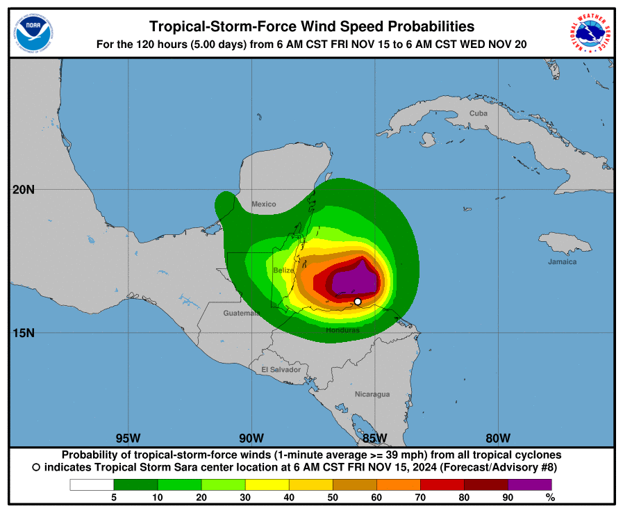 Tormenta Sara: Alerta anaranjada y despliegue de equipos